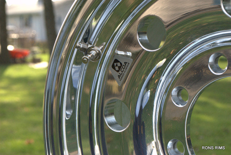 16x7 ALCOA Trailer Wheel 167041- Full Polished 8 on 6.5 – Ron's Rims Inc