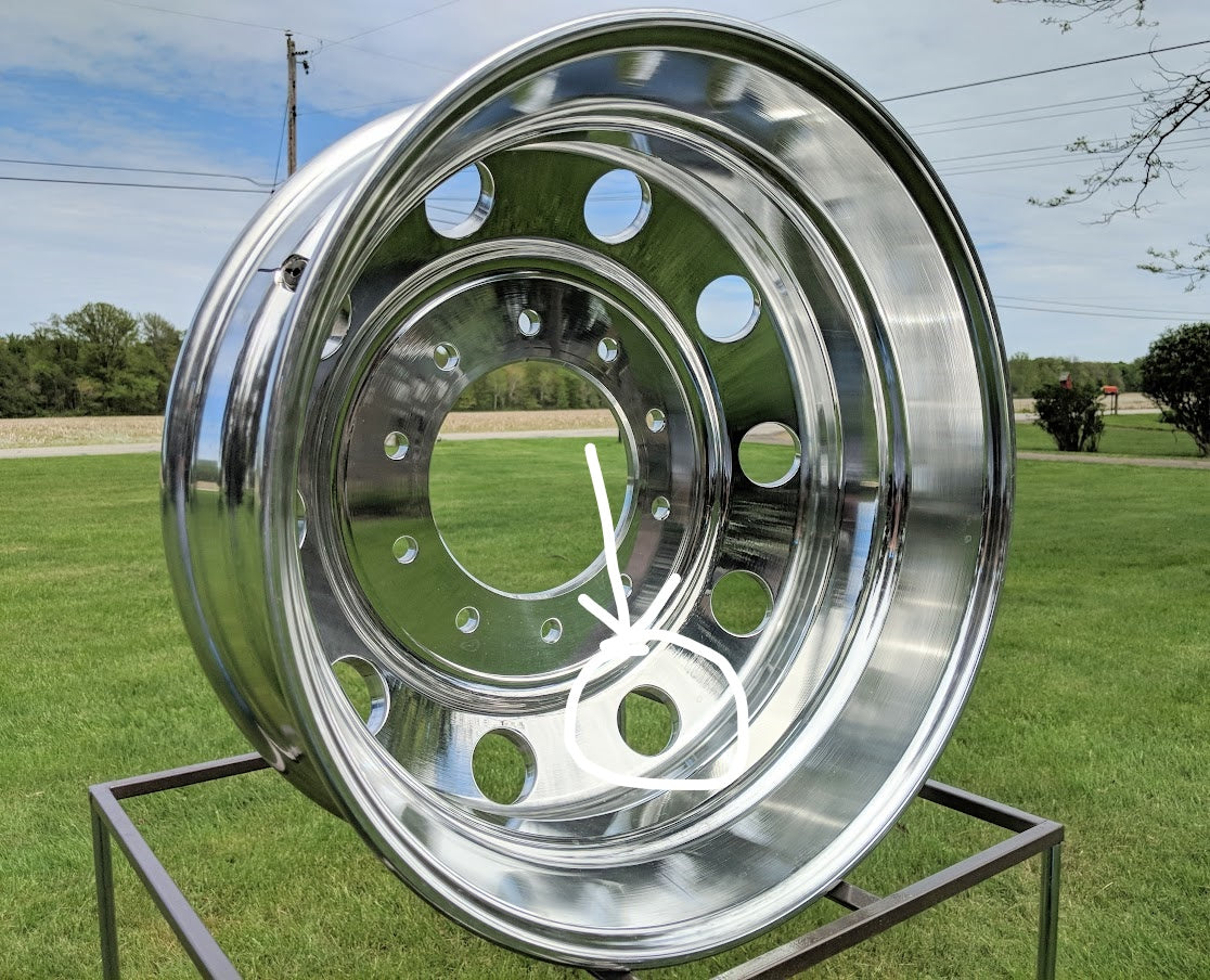 19.5x6 ALCOA Ford Super Duty & Dodge Ram -FRONT OR REAR Wheel 10 on 22 ...